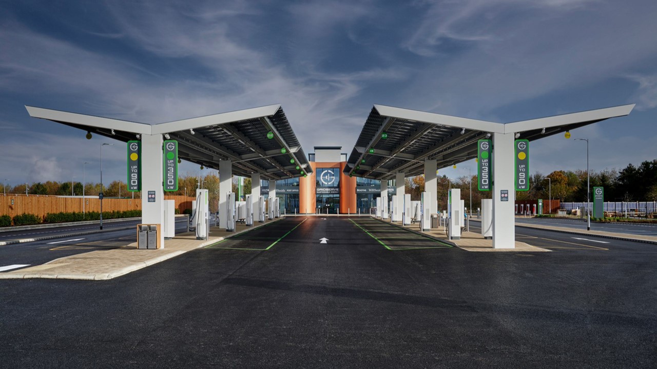 Ecotricity electric highway pump charging station store